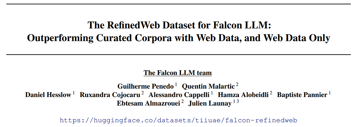 Papers Explained 59: Falcon. As larger models require pretraining on ...