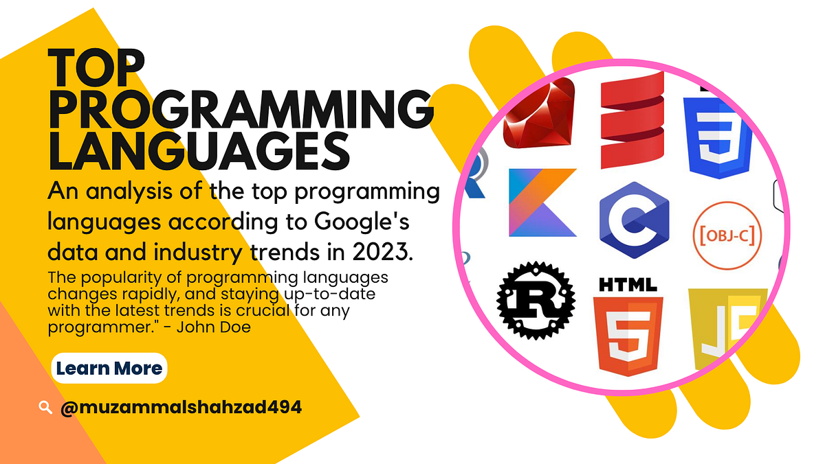 Top Programming Languages According to Google in 2023 | by Muzammal shahzad | Medium