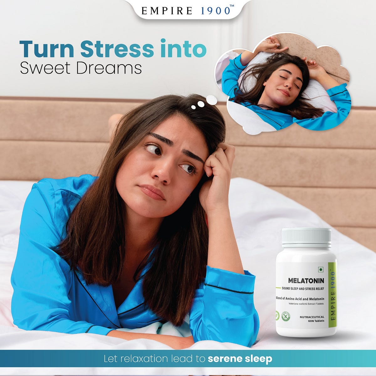 Turn Stress Into Sweet Dreams with Empire 1900 Melatonin Supplements ...
