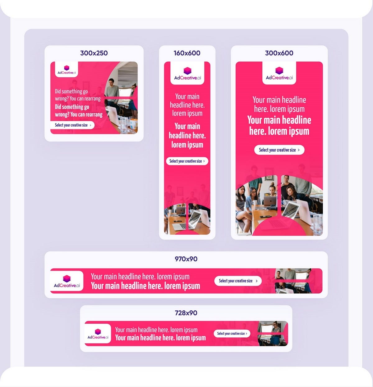 AD CREATIVE AI Display Sizes 🆕+New 10x trained AI 🧠+Advanced AI Text ...