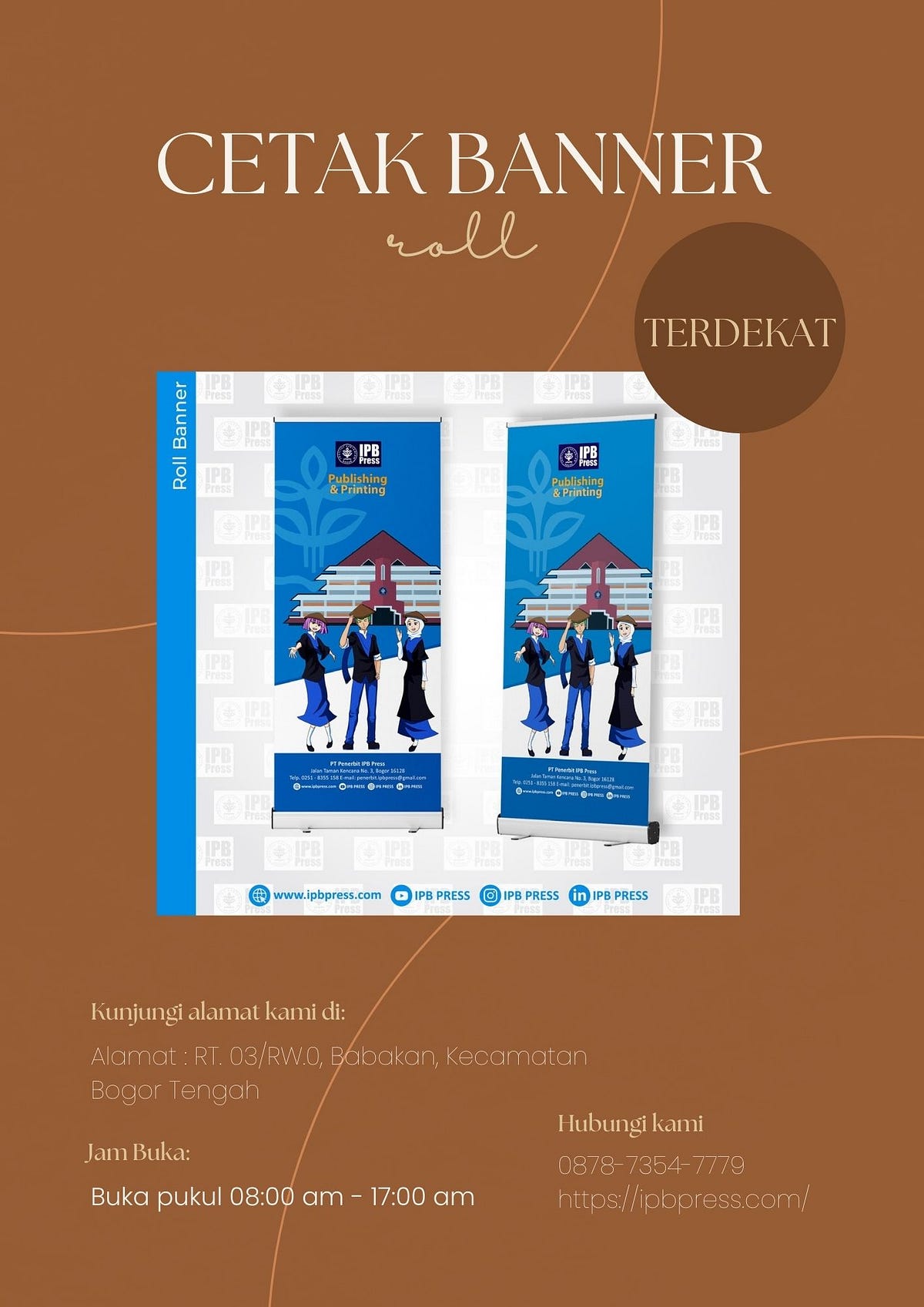 TERBAIK !!! WA 0878–7354–7779, CETAK BANNER STAND - cetak buku - Medium