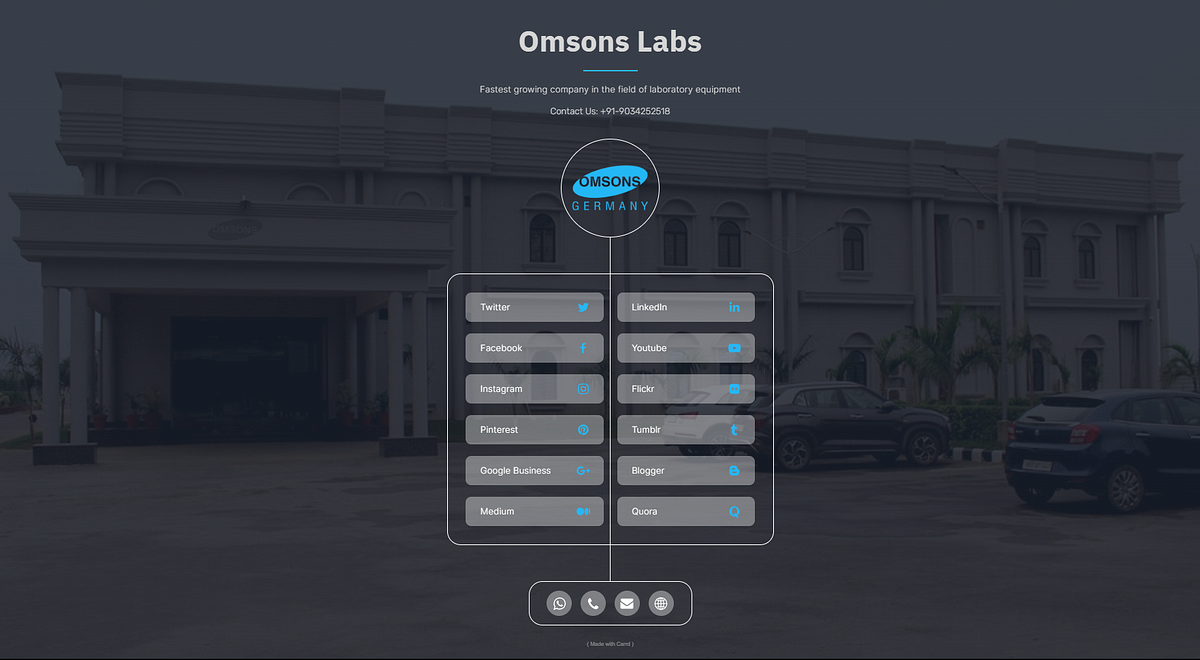 Digital Business Card - Omsons Glassware - Medium