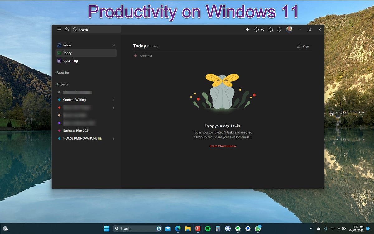 Elite level productivity — on Windows 11 | by Lewis J Doyle | Aug, 2023 ...