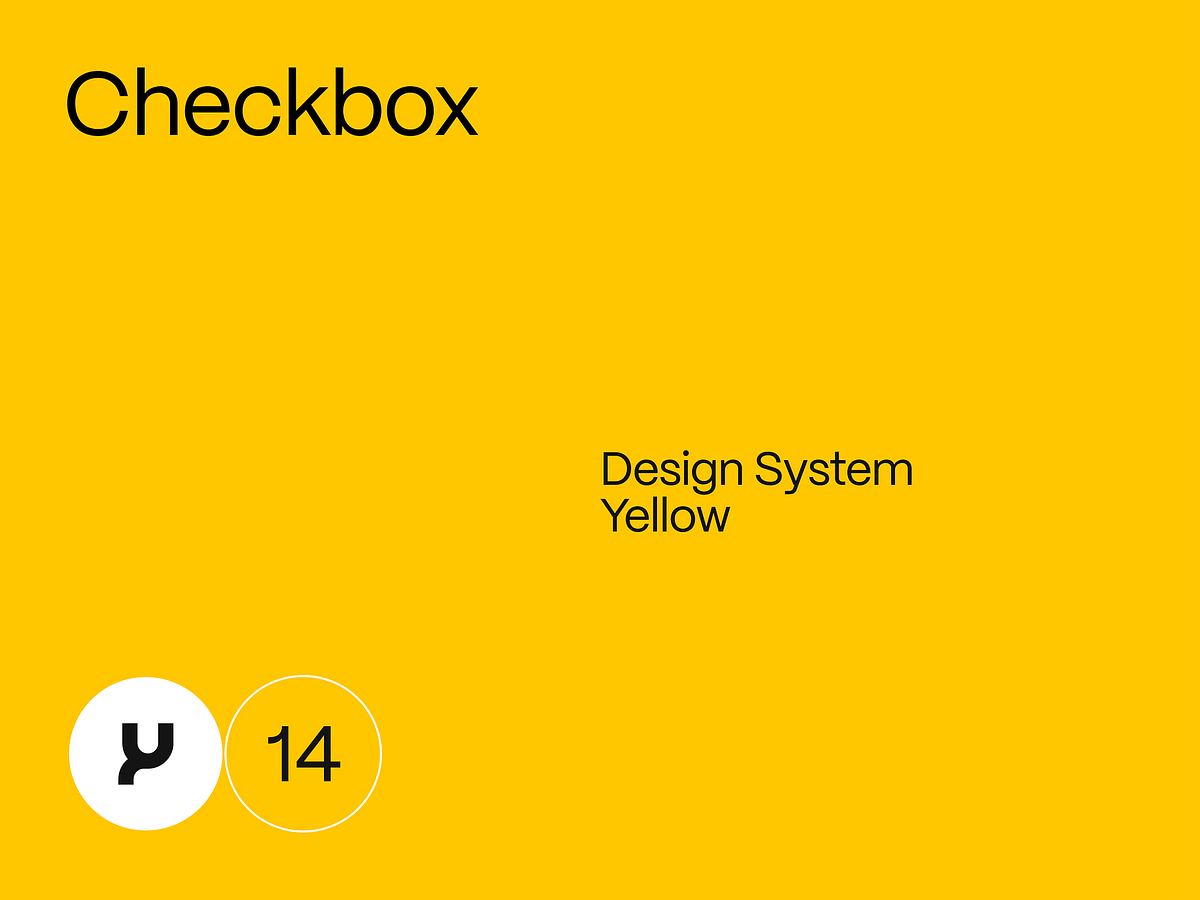 Checkbox. Design System Yellow. 30 days of Design System Yellow… | by Mykola Chukreiev | Medium