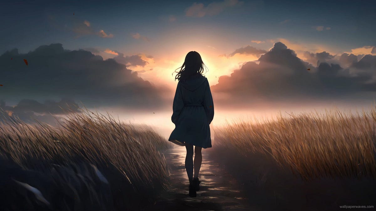 Anime Girl Sunset Live Wallpaper Wallpaper Waves Medium