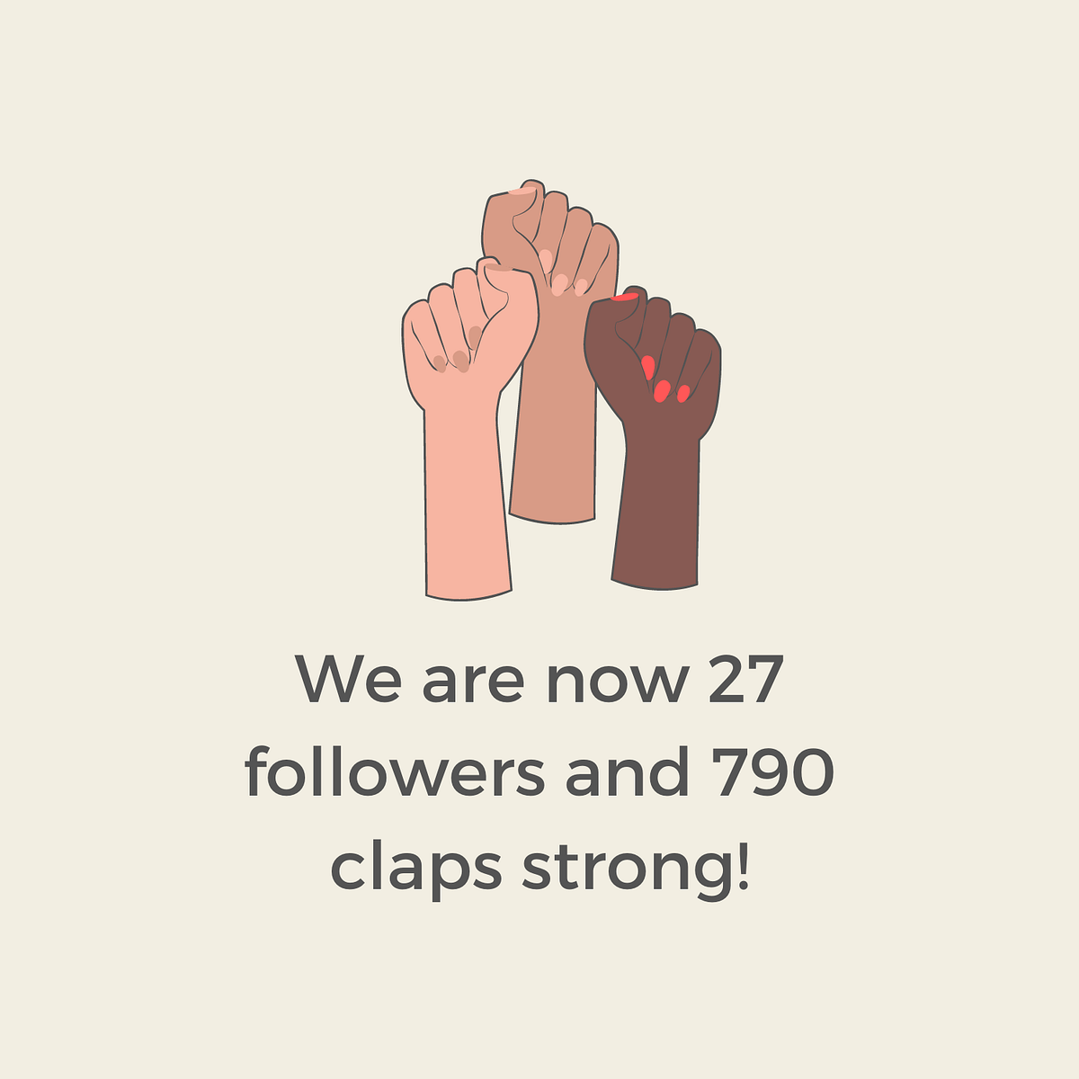 We are now 27 followers and 790 claps strong! | by Roma | Women Who ...