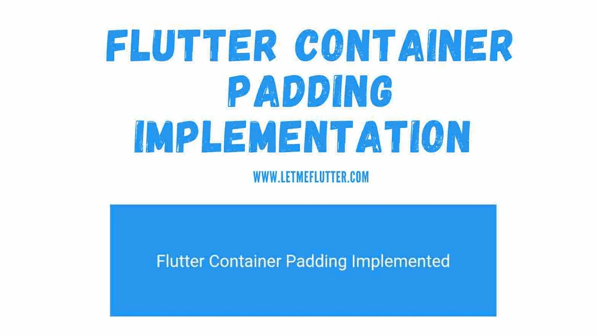 How To Change Flutter Container Padding | by Zeeshan Ali | Medium