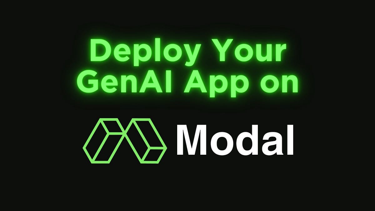 Deploy your GenAi app and ML Models on Modal | serverless deployment ... Deploy your GenAi app and ML Models on Modal | serverless deployment ...