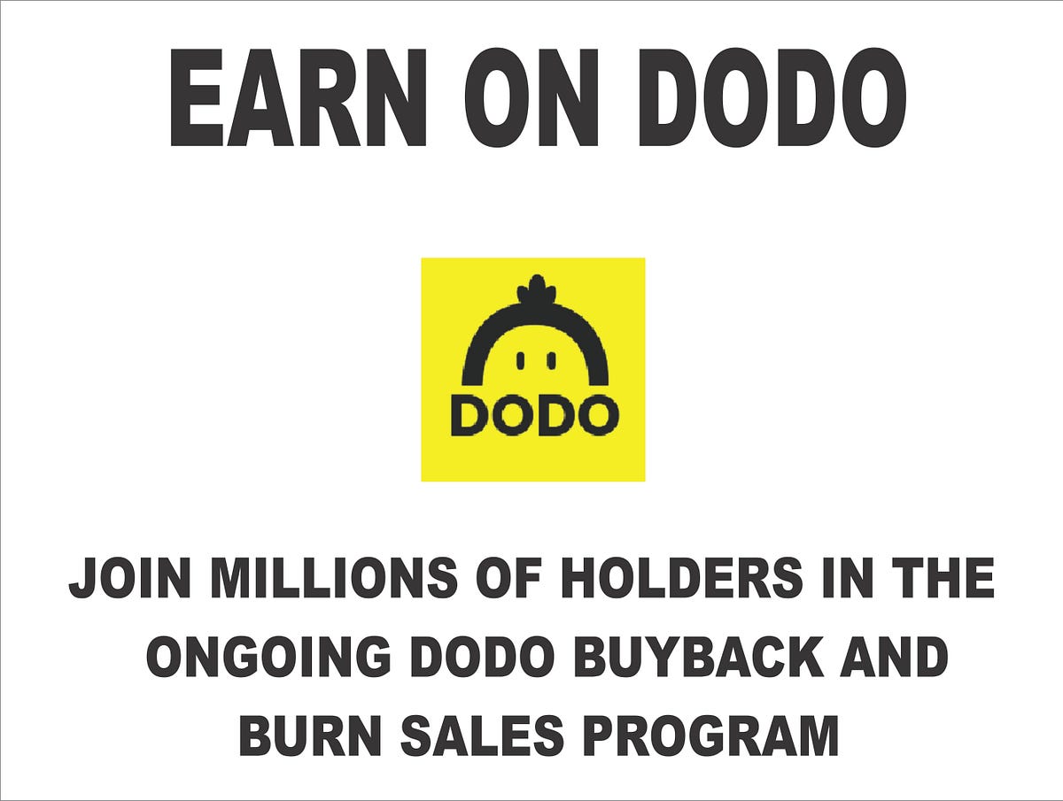 DODO BUYBACK AND BURN SALES PROGRAM | by DODO | Medium