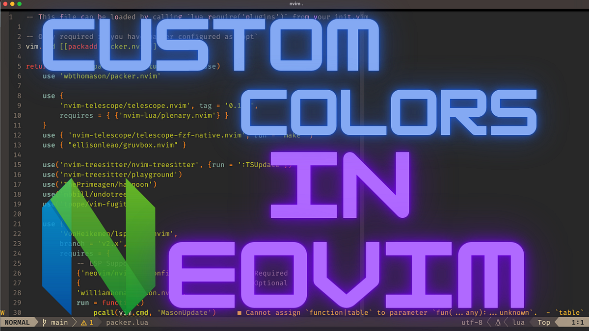 Add Your Own Color Scheme to Neovim | by Andrew Courter | Jun, 2023 | Level Up Coding