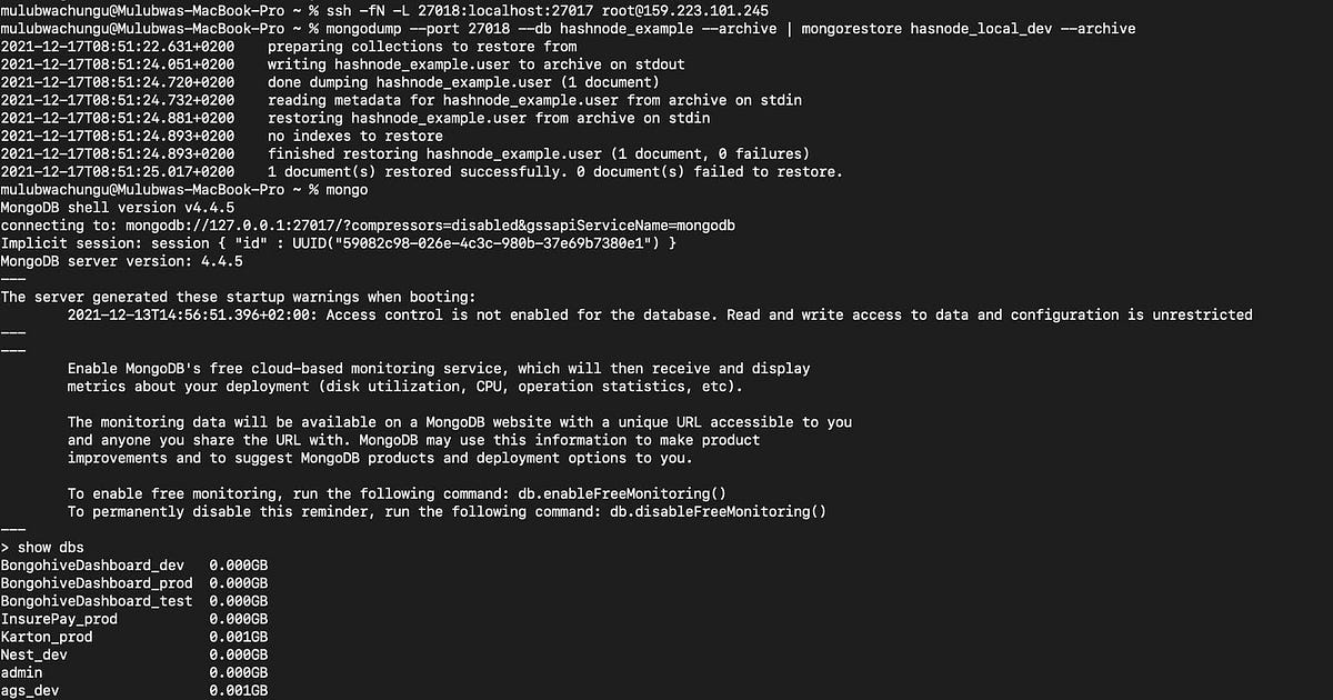 How to Import a Mongo database from a cloud server to your local ...