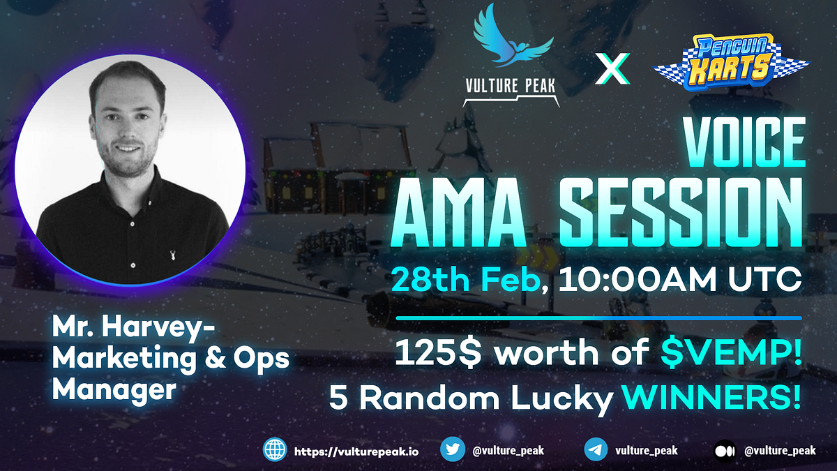 AMA Announcement- Vulture Peak X Penguin Karts | by Vulture Peak | Medium