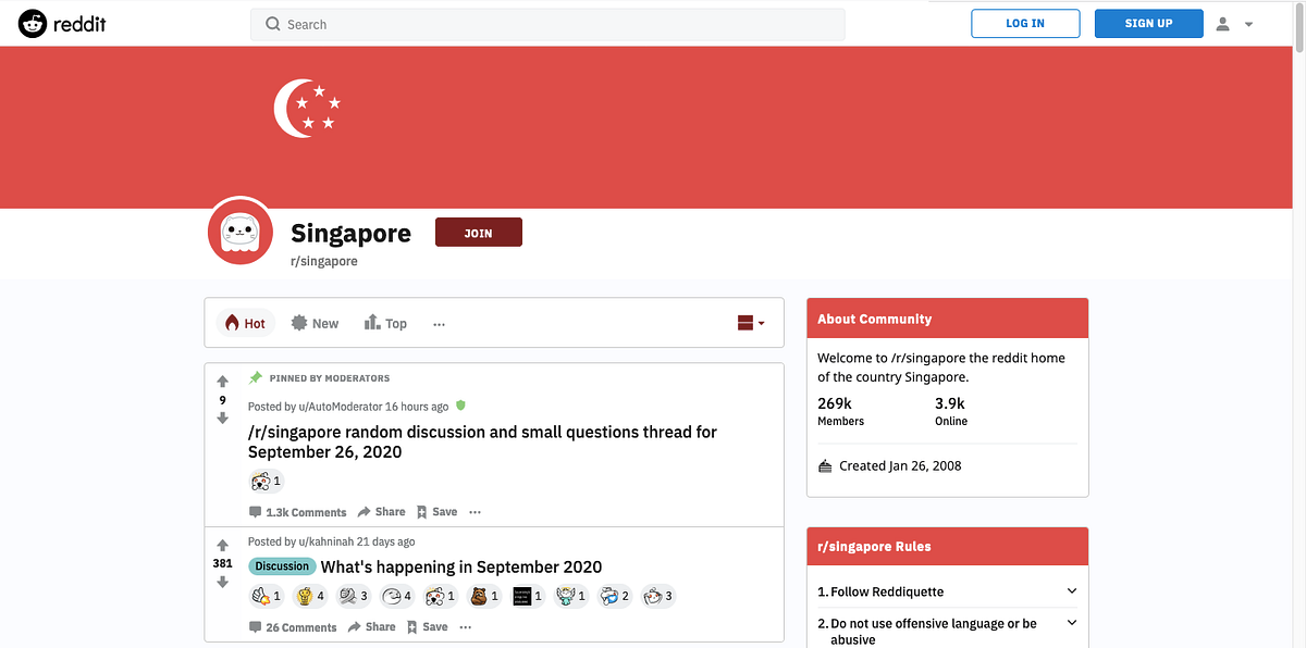 slash-r-slash-singapore. The /r/singapore subreddit is always a… | by ...