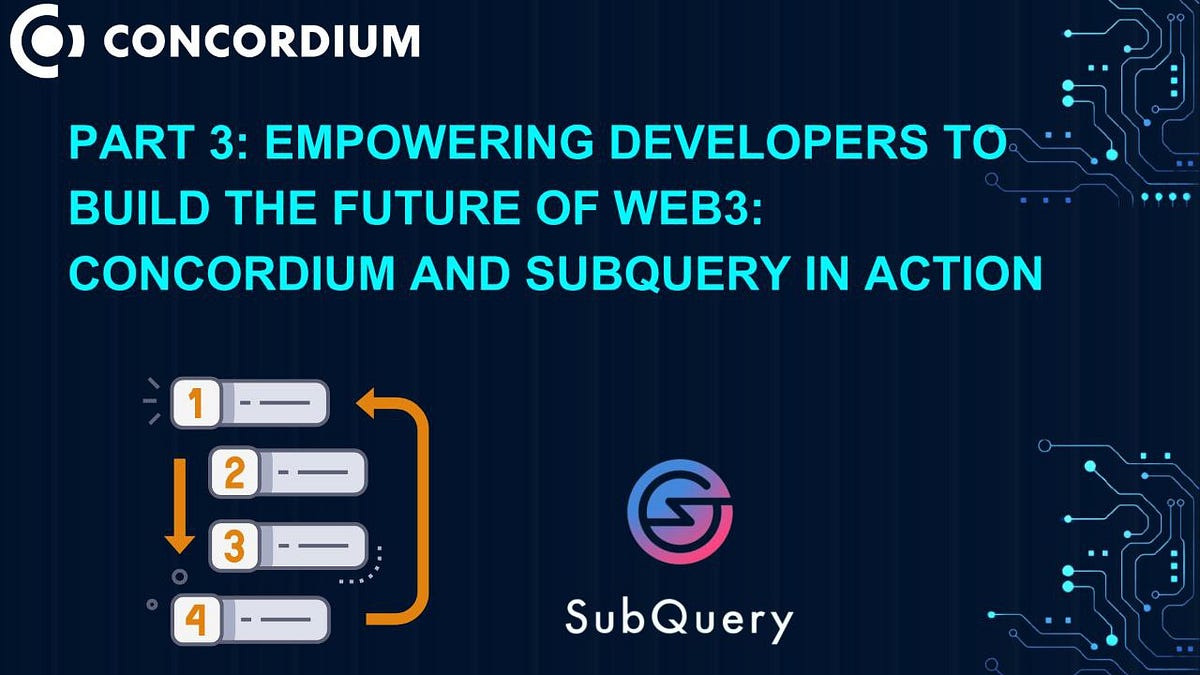 Part 3: Empowering Developers to Build the Future of Web3: Concordium and SubQuery in Action ...