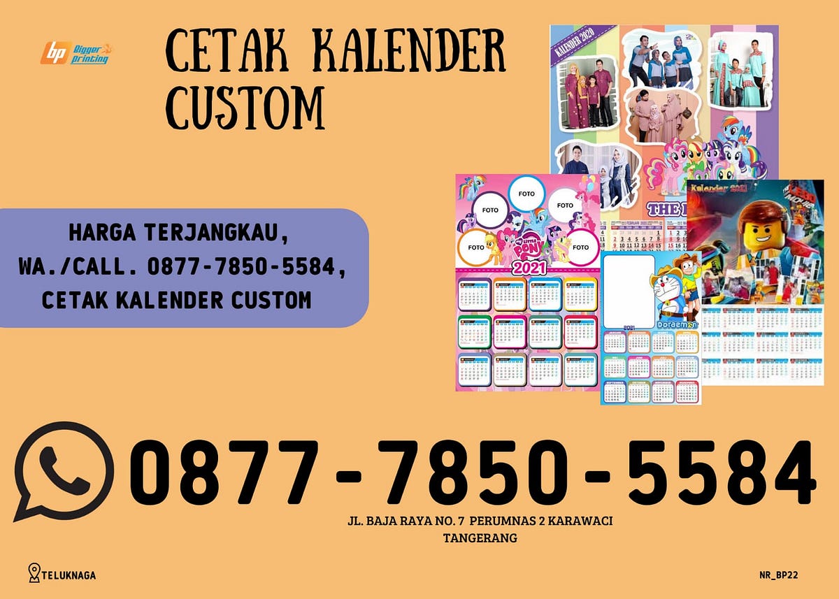 HARGA TERJANGKAU, Wa./Call. 0877–7850–5584, Cetak Kalender Custom di Teluknaga ...