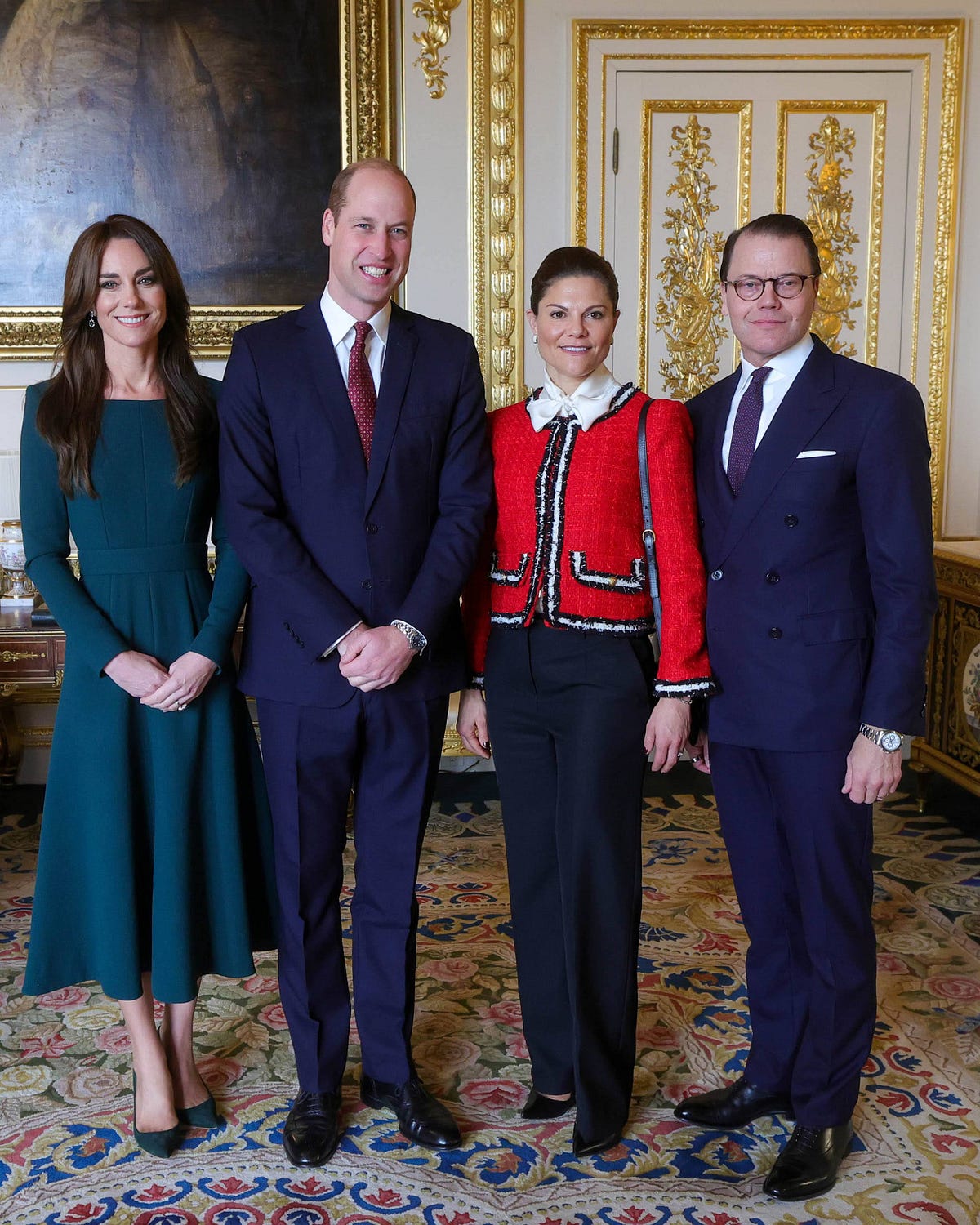 The Prince and Princess of Wales welcomed Crown Princess Victoria and ...