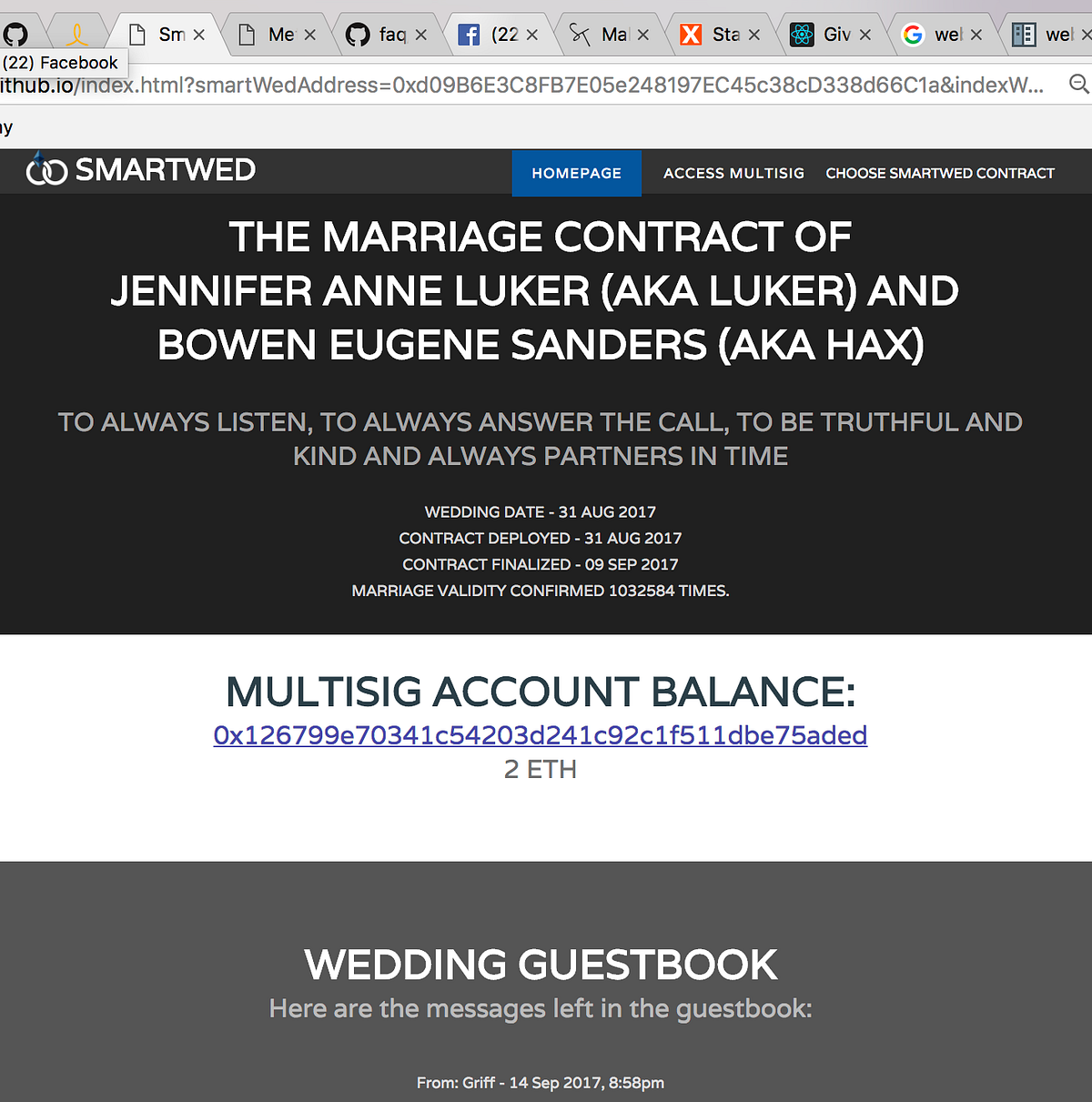 A Look at SmartWed — An Open Source Contract and Interface for Marriage ...