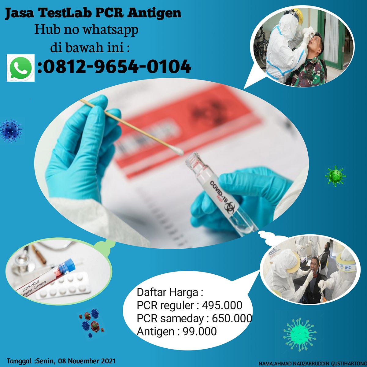 AKURAT.! Wa 0812-9654-0104 Tempat Lab Tes PCR Antigen Kemenkes Di ...