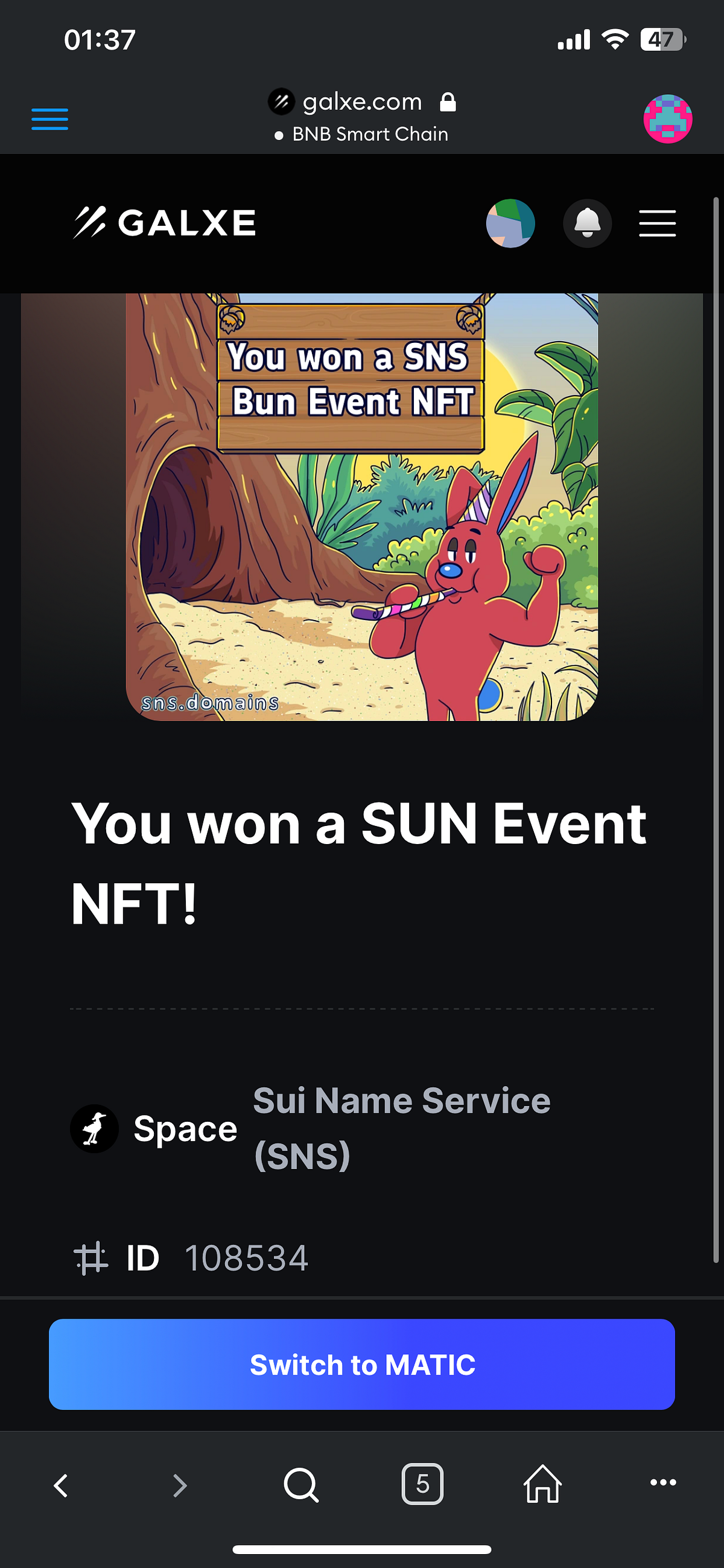 I win this nft good let’s see what wil be happen SNS.domain Sui Name Service - MoonKnight4092 ...