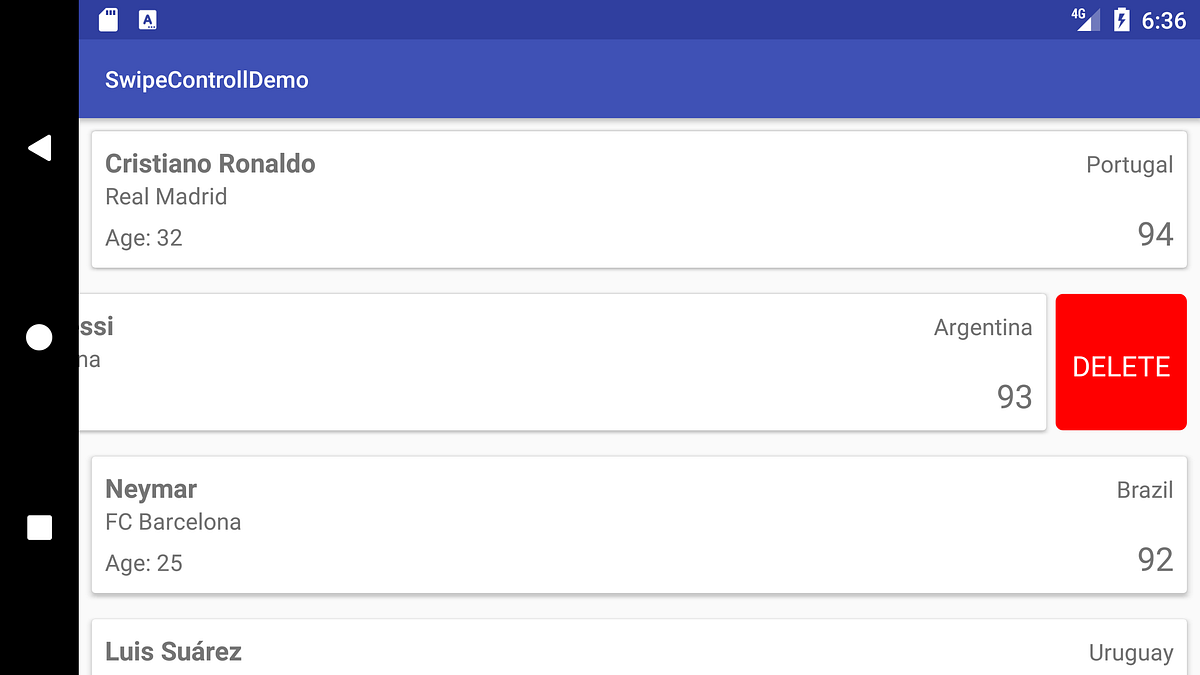 Android swipe menu with RecyclerView | by Artur Grzybowski | codeburst