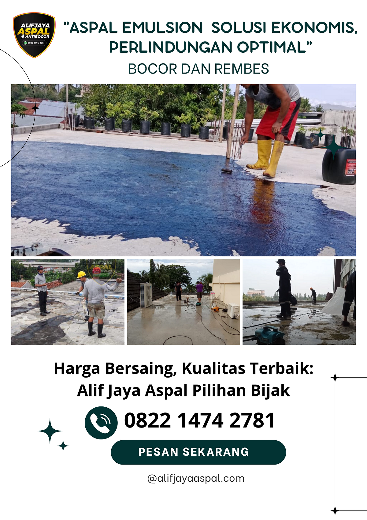 Jasa Tukang Waterproofing Aspal Emulsion Perbaikan Dak Beton Anti Bocor ...