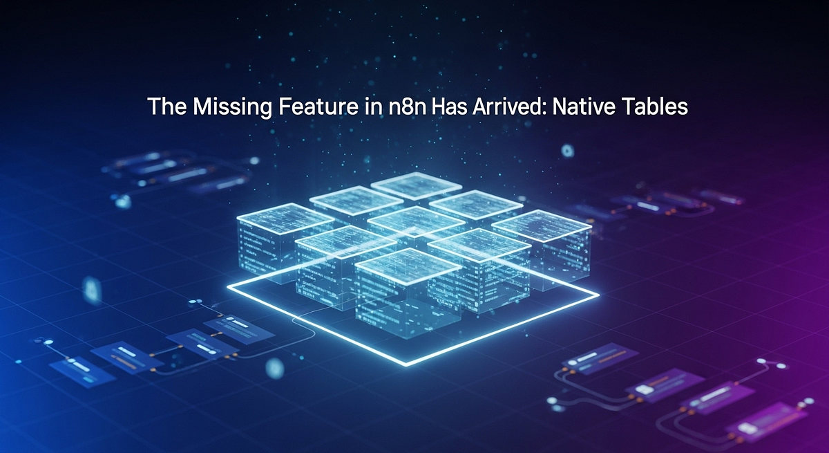 The MISSING Feature in n8n Has Arrived: Native Tables | by Julio Pessan ...