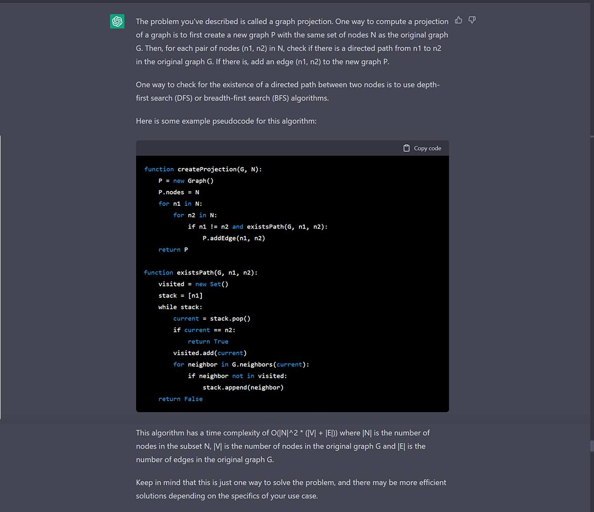 Pair Programming with ChatGPT. I was toying with a graph-theory… | by Arun Lakhotia | Medium