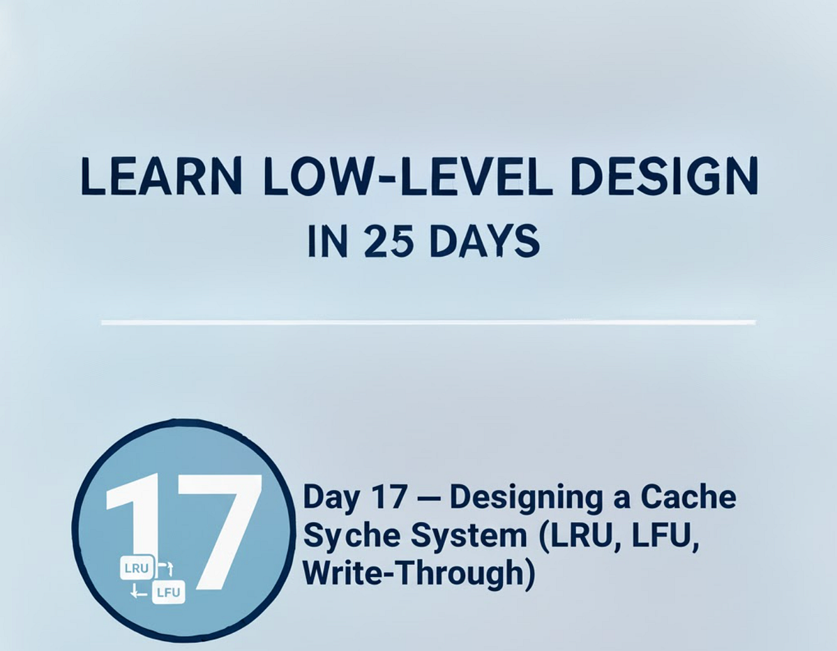 Learn Low-Level Design in 25 Days: Day 17 — Designing a Cache System (LRU, LFU, Write-Through ...