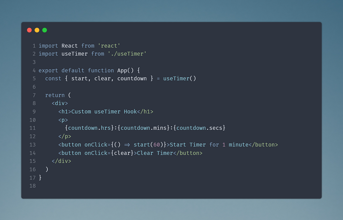 Develop A Custom Usetimer Hook In React By Abhin Rustagi Javascript