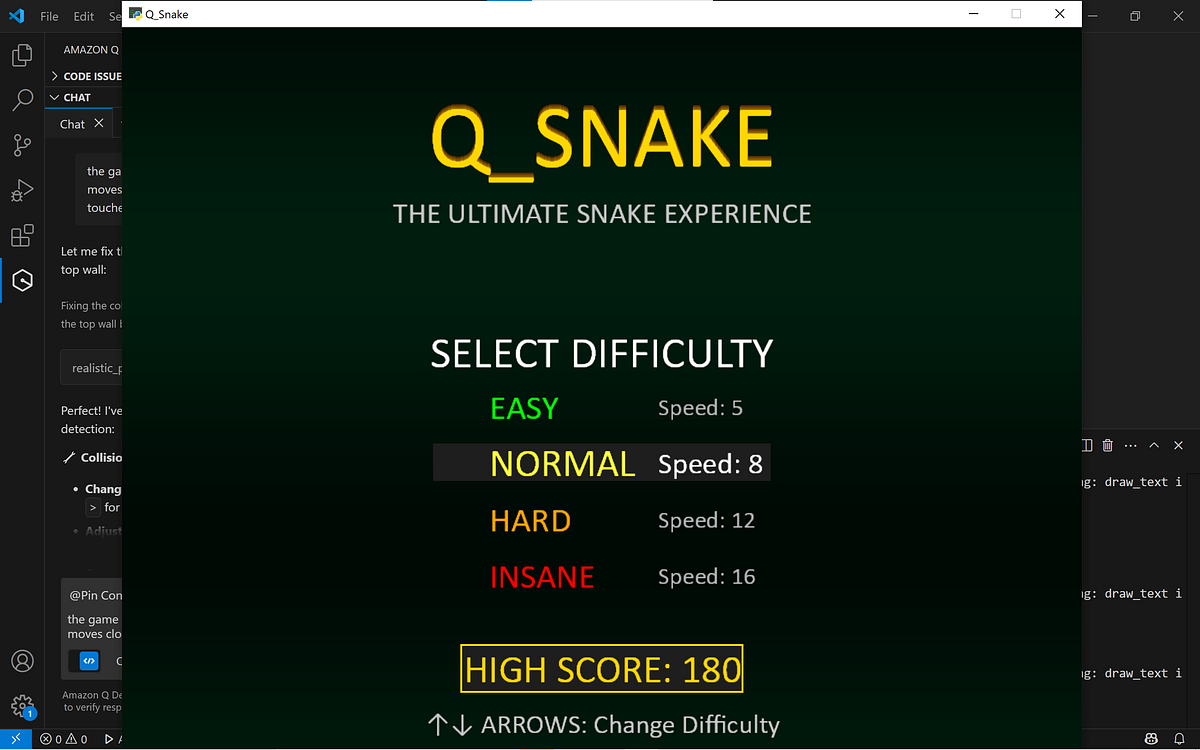 🐍 Building a Realistic Snake Game with Amazon Q | by Ogunkunle Olaniyi ...