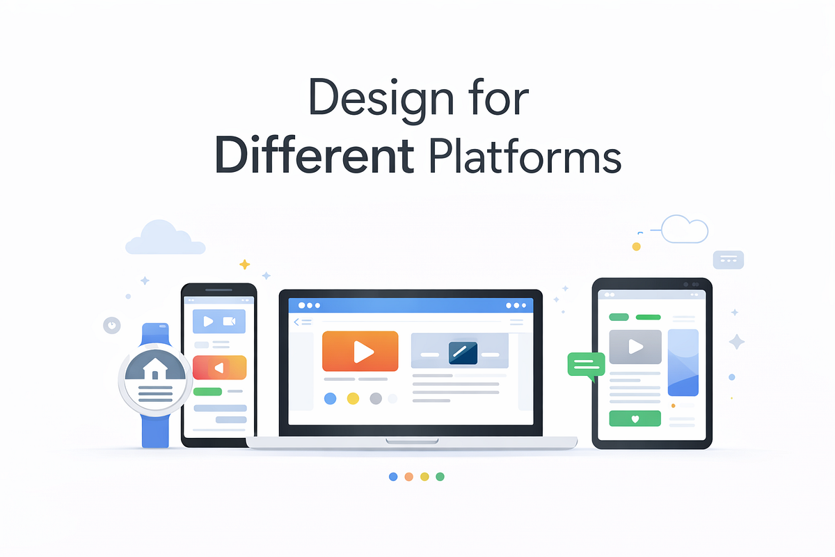 Design for Different Platforms. Users behave differently depending on ...