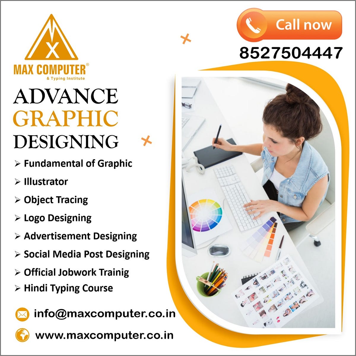 Advance Graphic Designing Near Shalimar Bagh - Max Computer - Medium