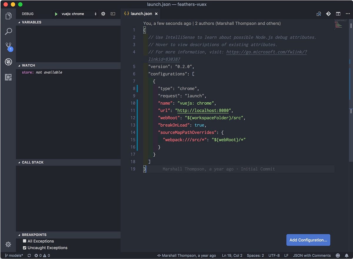 Debugging a new @vue/cli app with VS Code | by Marshall Thompson | Medium