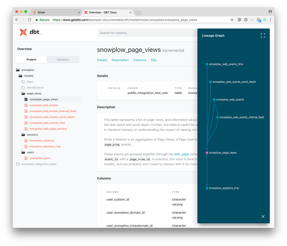 Using dbt docs. The newest release of dbt, v0.11, ships… | by Drew Banin | Fishtown Analytics ...