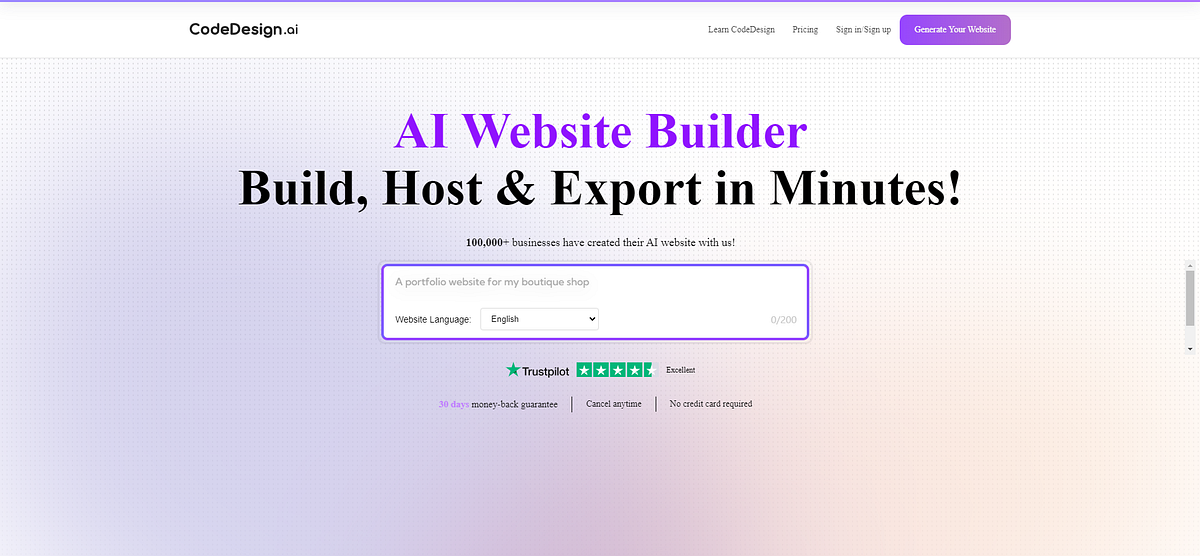 𝗖𝗼𝗱𝗲𝗗𝗲𝘀𝗶𝗴𝗻.𝗮𝗶, 𝗮𝗻 𝗶𝗻𝗻𝗼𝘃𝗮𝘁𝗶𝘃𝗲 𝗔𝗜-𝗱𝗿𝗶𝘃𝗲𝗻 𝘄𝗲𝗯𝘀𝗶𝘁𝗲 𝗯𝘂𝗶𝗹𝗱𝗲𝗿 | by KARIM ELAISSAOUY | Nov, 2023 | Medium