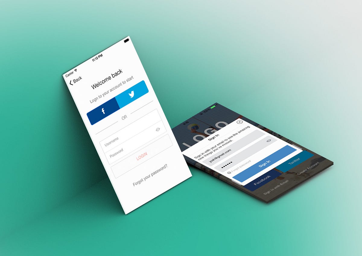 Mobile UI Design Patterns — Sign In | by IonicThemes | IonicThemes