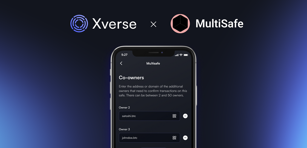 Create MultiSig Accounts with Xverse Wallet | by Xverse - Web3 Bitcoin ...