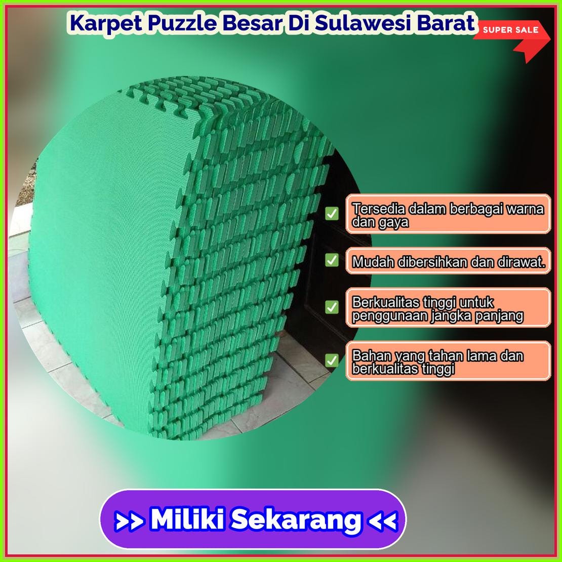 Karpet Puzzle Besar Di Sulawesi Barat - Matras Pabrik - Medium