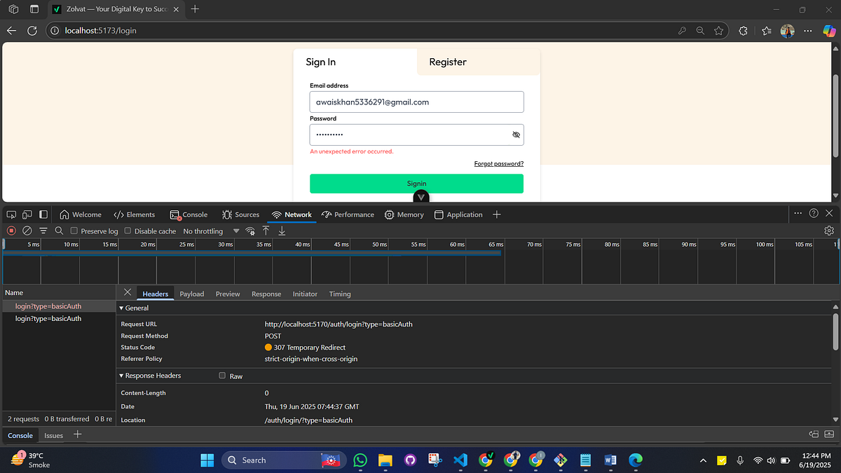 Fixing Unexpected Login Error Due To Outdated Backend And Local File Conflicts 307 Redirect Issue