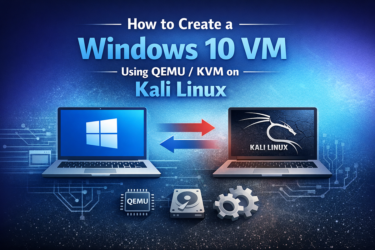 How to Create a Windows 10 Virtual Machine Using QEMU/KVM on Kali Linux ...