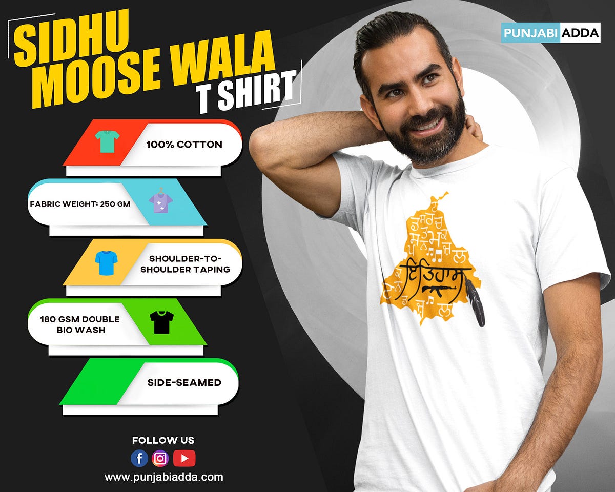 sidhu Itihaas Sidhu Moose Wala T Shirt — Punjabi Adda - Punjabi Adda - Medium