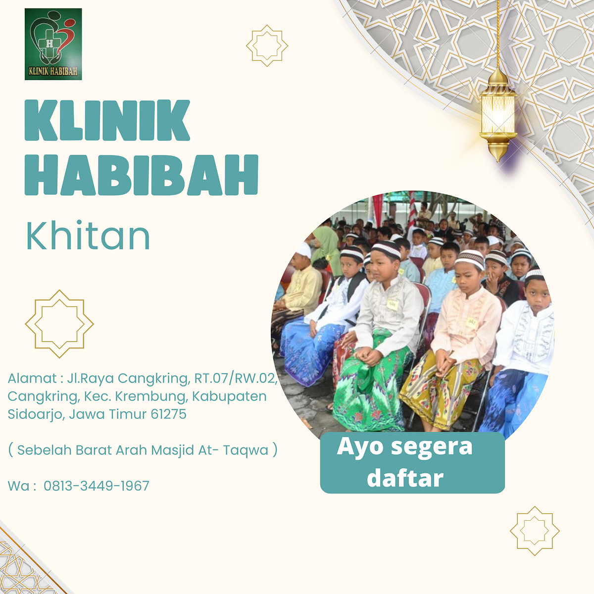FASILITAS LENGKAP, wa 0813-3449-1967, Melayani Sunat Laser Klinik Habibah Krembung | by Golden ...