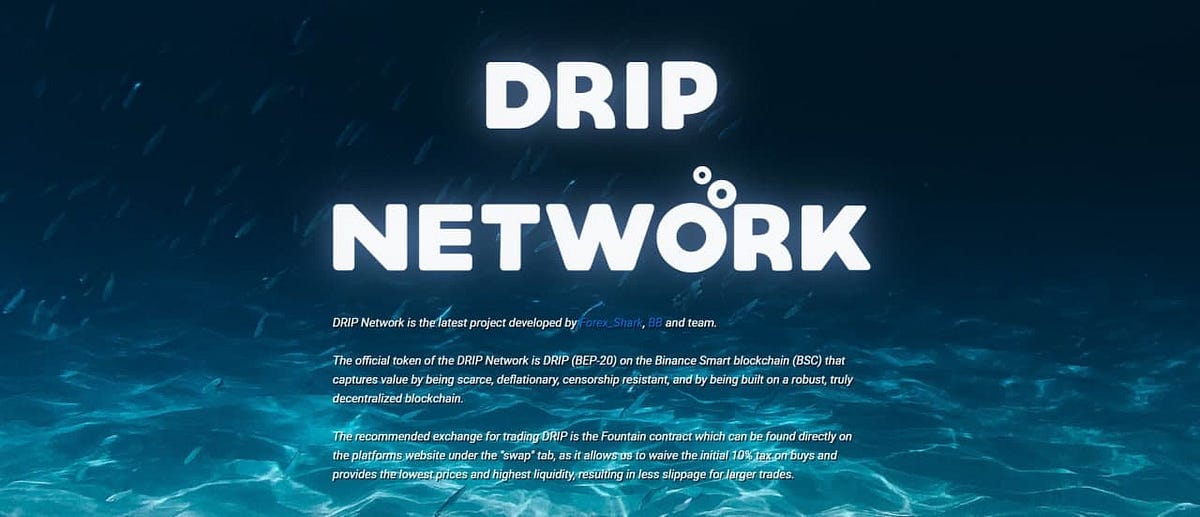 💧 DRIP NETWORK — ESCAPE THE RAT RACE. 💧 | by Revolutionary Finance | Medium