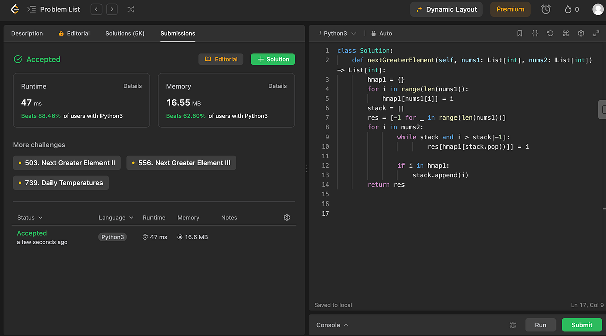 Leetcode — 496 - Shrut Shah - Medium