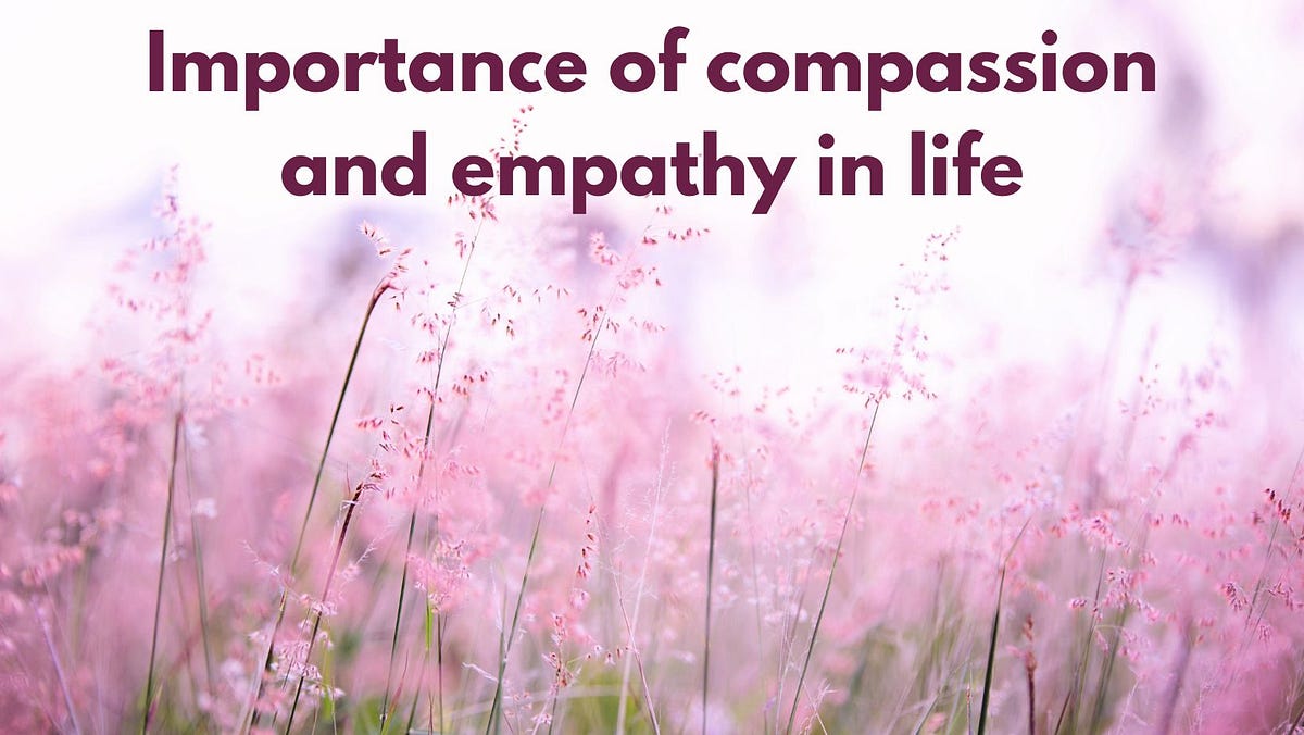 Importance of compassion and empathy in life | by Saurabh Mhatre | Medium