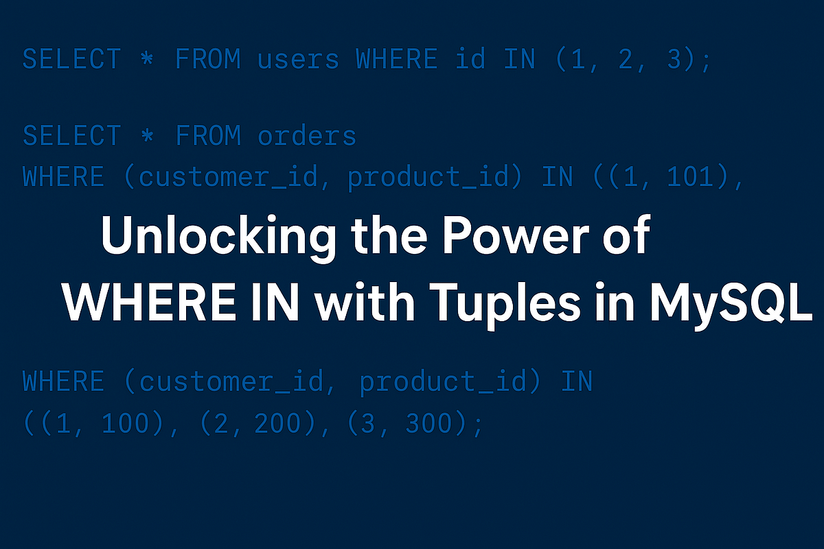What is Tuples In Mysql. How to Perform Multi-Column Matching in… | by Milad PourAhmad | Medium