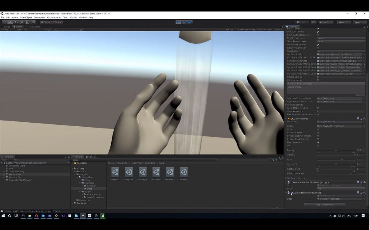 Motion Recording for Oculus Avatars & Game Objects in Unity With VR ...