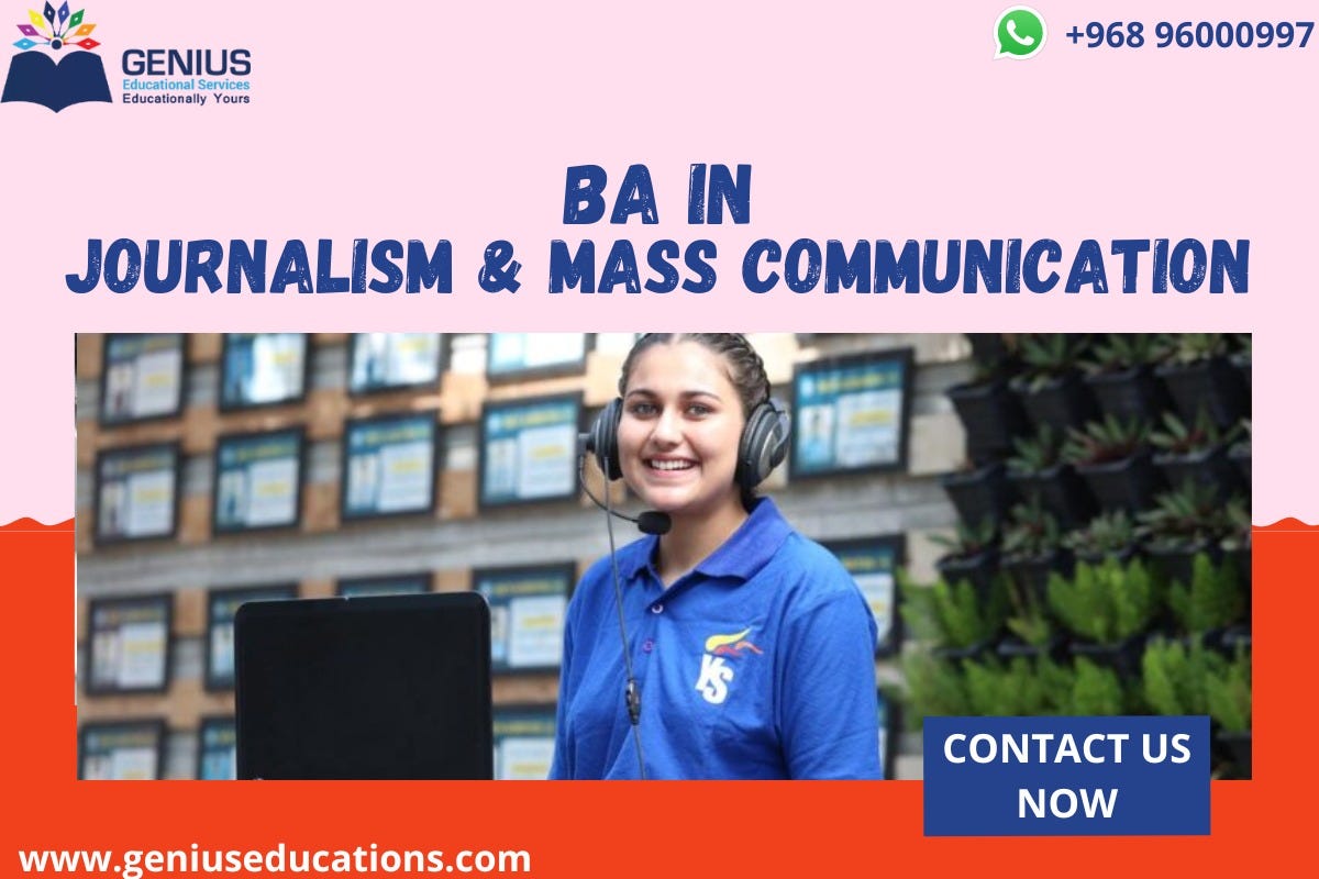 BA in Journalism & Mass Communication | by Geniuseduomn | Medium