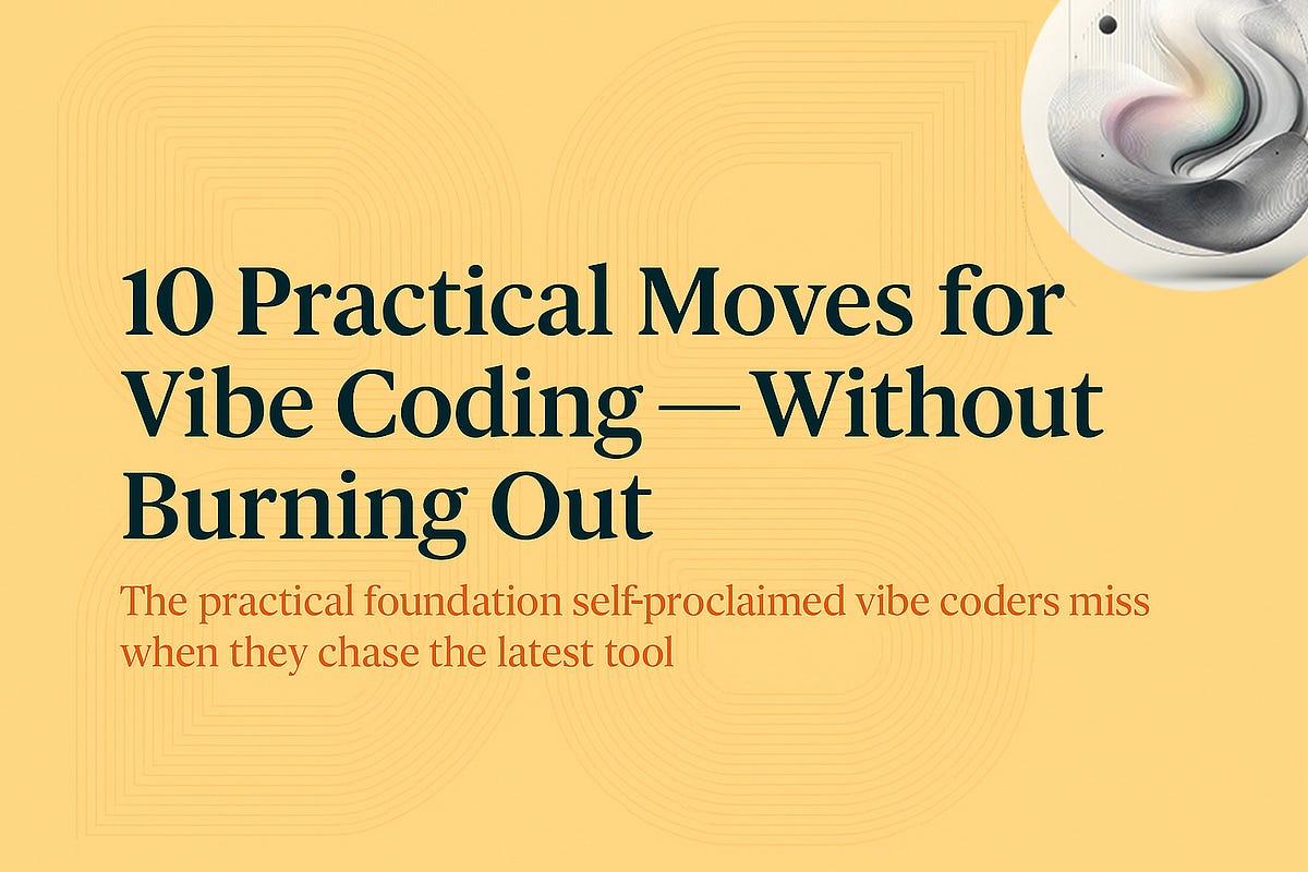 10 Practical Moves for Vibe Coding Without Burning Out | by Vibe Coding | Sep, 2025 | Medium