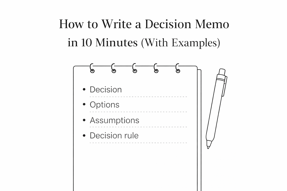 How to Write a Decision Memo in 10 Minutes (With Examples) | by Amanda ...